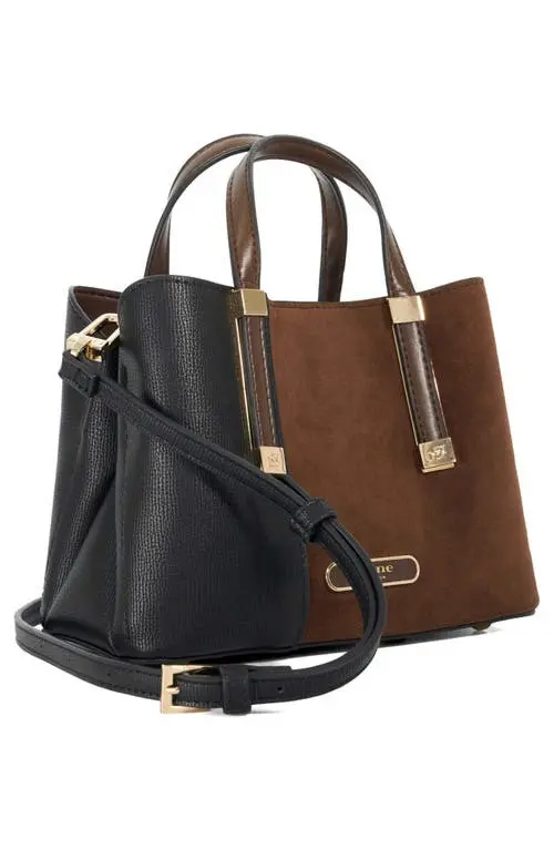 Dune London Convertible Crossbody Tote - Dark Brown