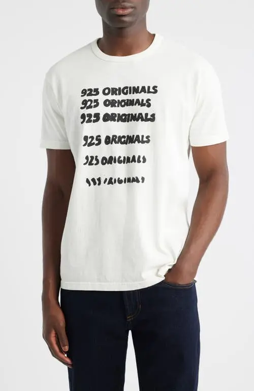 925 ORIGINALS Hand Drawn Logo Graphic T-shirt - Off White