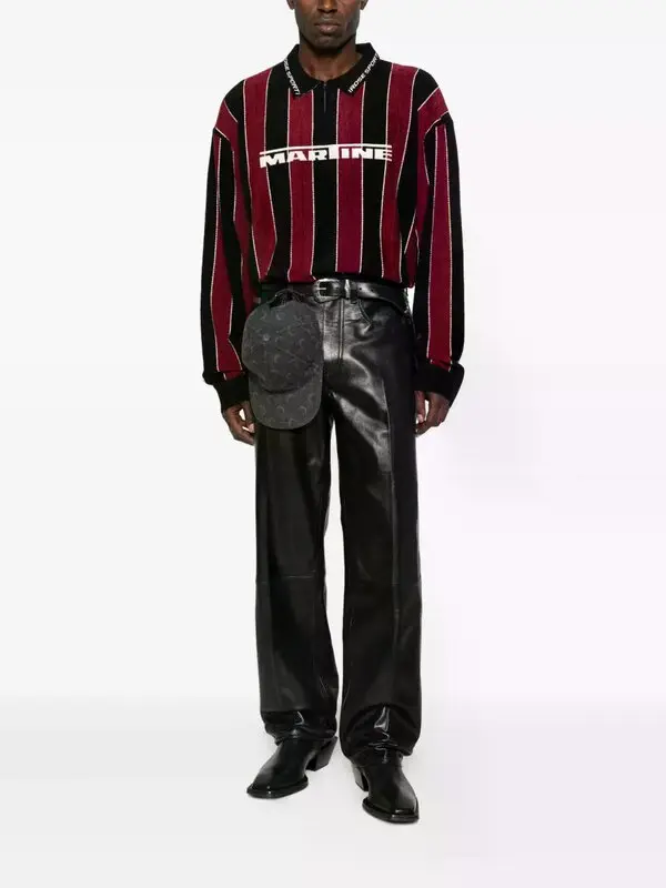 Martine Rose Striped Polo Shirt - Red