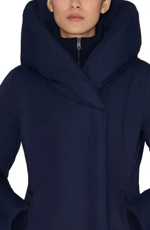 Soia & Kyo Camelia Water Repellent 700 Fill Power Down Coat - Night Blue