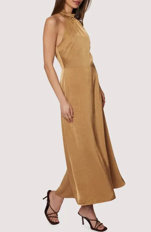 LOST + WANDER Starlit Sleeveless Satin Maxi Dress
