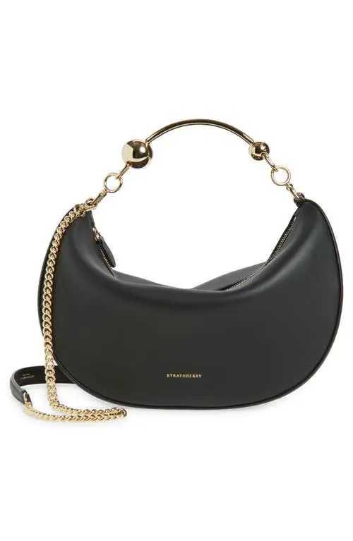 Strathberry Crescent Moon Leather Shoulder Bag