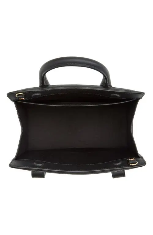 Strathberry Mini Bouclé & Leather Tote - Ivory/black