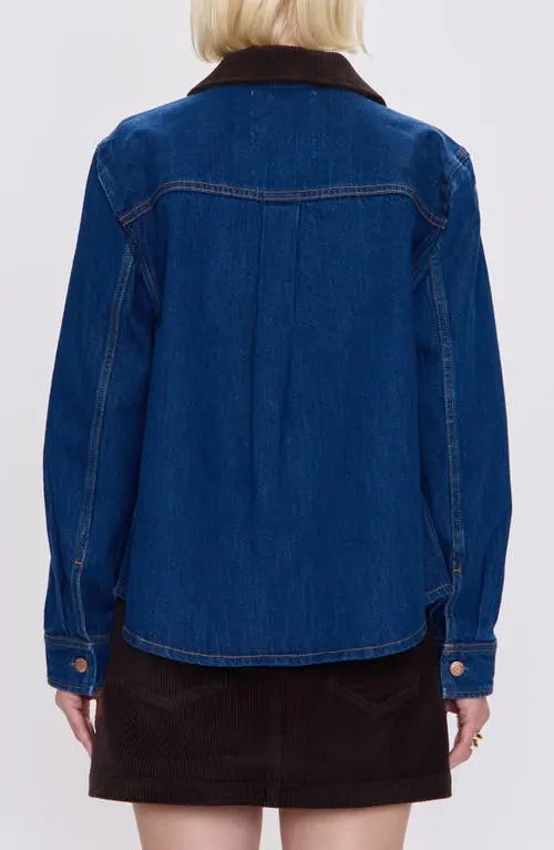 PISTOLA Corduroy Collar Denim Jacket