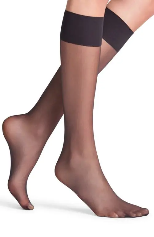 Falke Pure Matte 20 Denier Knee Highs - Black