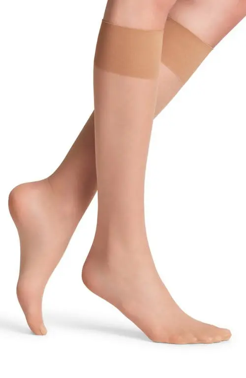 Falke Pure Matte 20 Denier Knee Highs - Powder