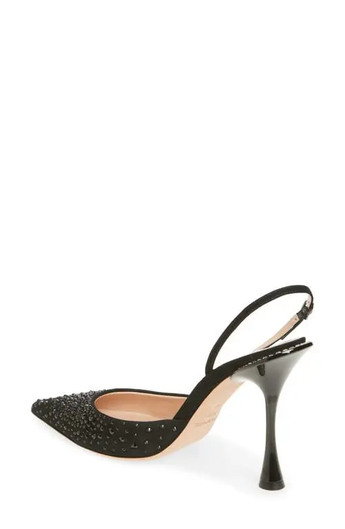 BETZÁBE Sofia Crystal Embellished Slingback Pumps