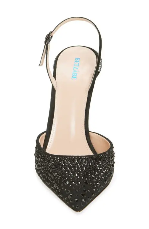 BETZÁBE Sofia Crystal Embellished Slingback Pumps