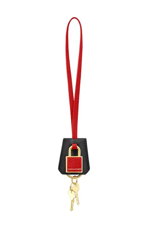 MAISON DE SABRE Padlock Charm - Rouge Noir