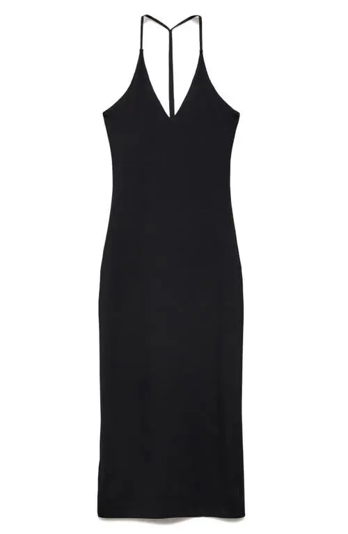 Mango Sleeveless Midi Dress - Black