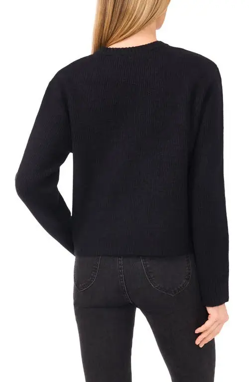 CECE DUPRAZ Embellished Bow Sweater - Rich Black