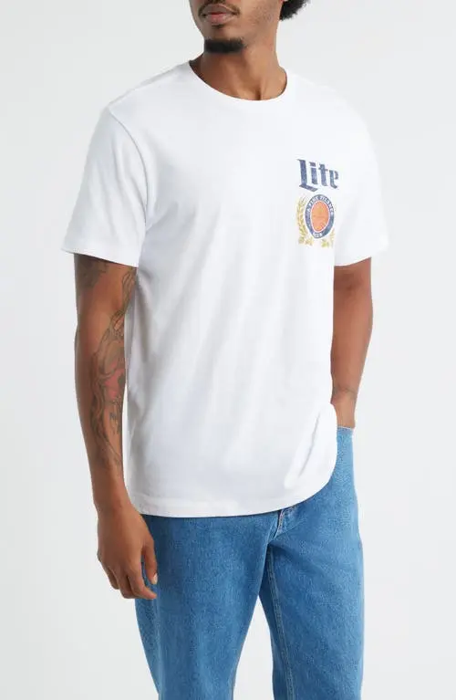 THE FORECAST AGENCY Miller Lite Graphic T-shirt - White