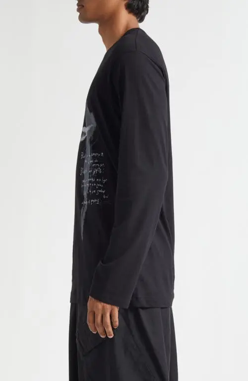 Yohji Yamamoto Long Sleeve Graphic T-shirt