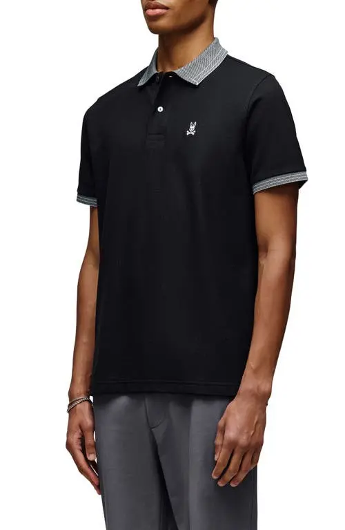 Psycho Bunny Murphy Pima Cotton Piqué Polo - Black