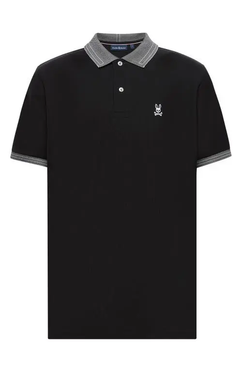 Psycho Bunny Murphy Pima Cotton Piqué Polo - Black
