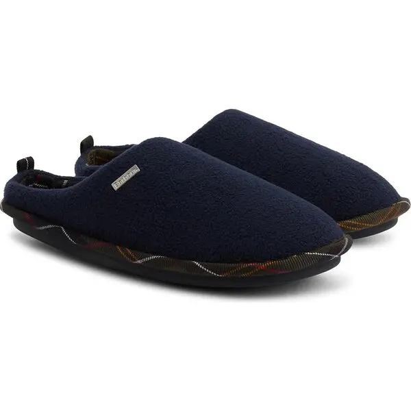 Barbour Hexham Fleece Slipper - Navy