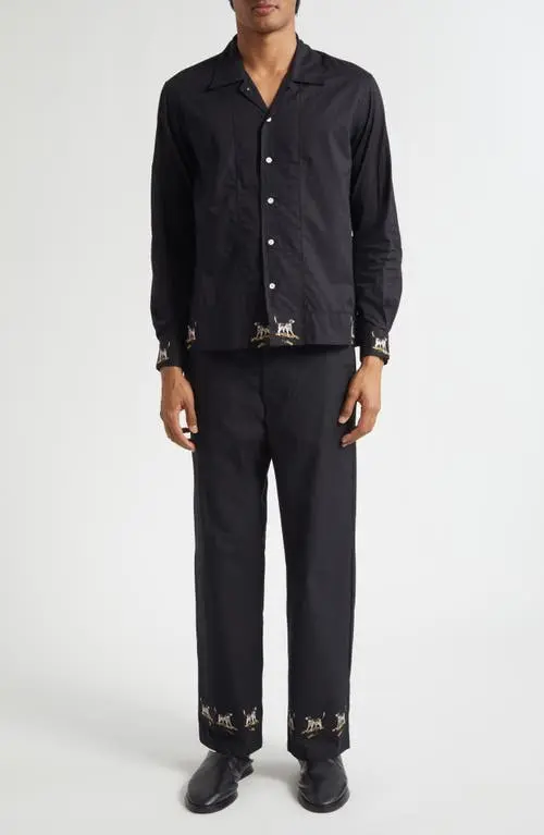 BODE Pointer Embroidered Button-up Shirt