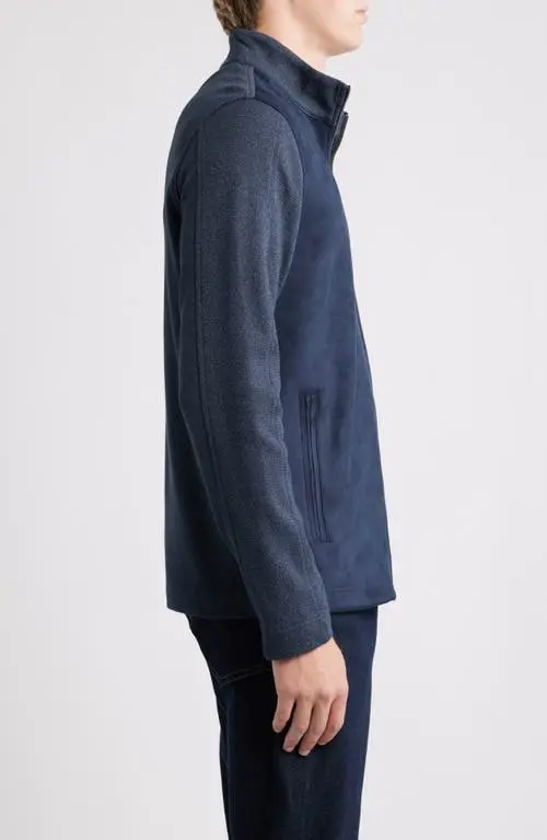Johnston & Murphy Sueded Mixed Media Jacket - Navy