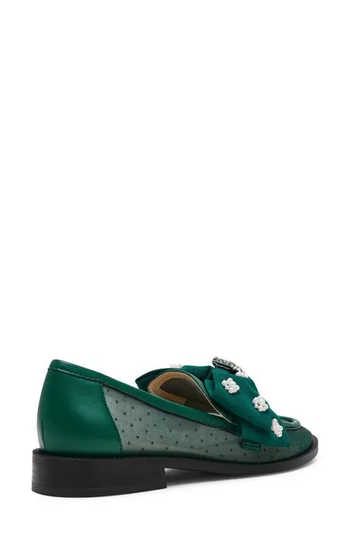 Betsey Johnson Pointed Toe Mesh Flat - Emerald