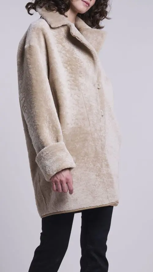 BLUE DUCK Genuine Shearling Coat