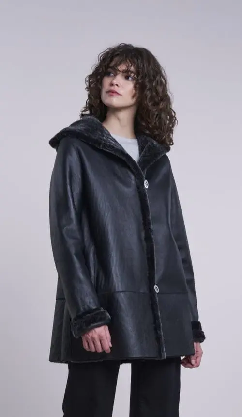 BLUE DUCK Genuine Shearling Coat