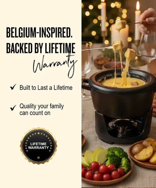 ALVA Nori Enameled Cast Iron Fondue Set, 8-piece