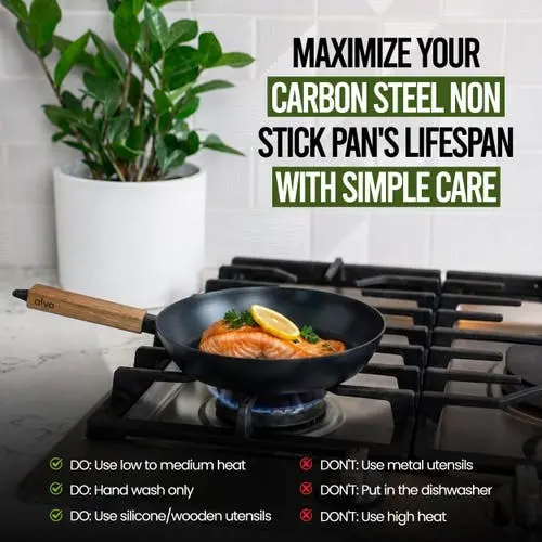 ALVA Forest 4-piece Carbon Steel Frying Pan Cookware Set