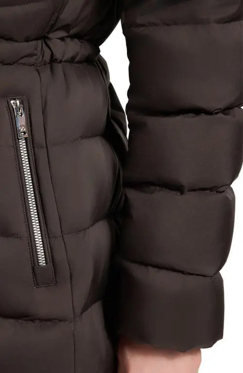 Moose Knuckles Belle Cote Puffer Jacket With Shearling Collar - Espresso