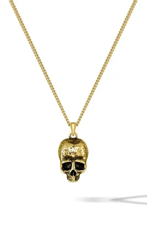 VINCERO Memento Mori Skull Pendant Necklace - Gold