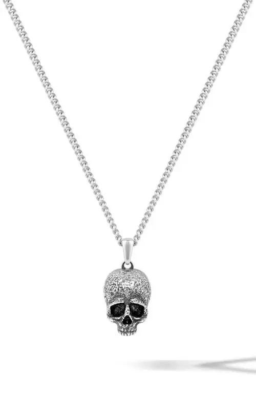 VINCERO Memento Mori Skull Pendant Necklace - Silver
