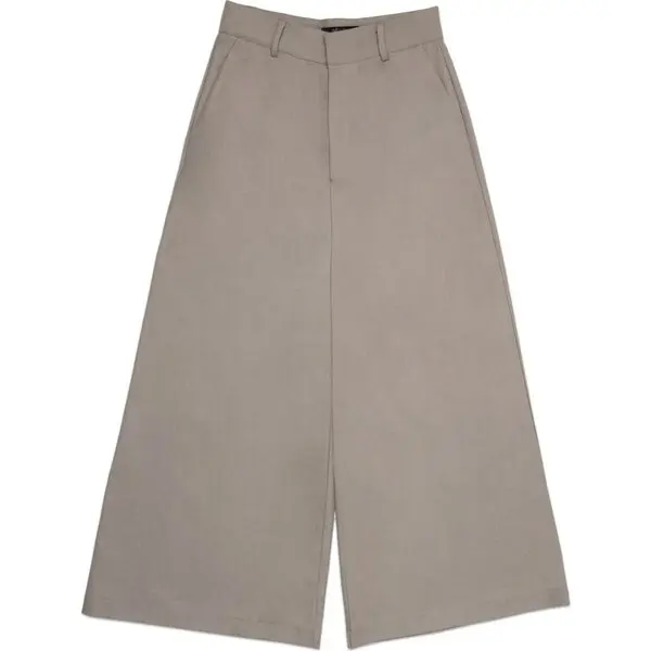 Deluc Martin Pleated Wide-leg Pants - Light Grey
