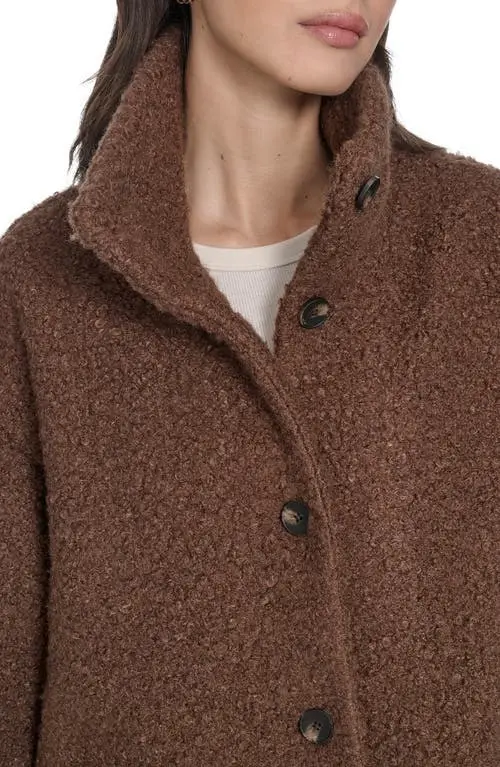 LEVI'S Bouclé Longline Cocoon Car Coat - Brown