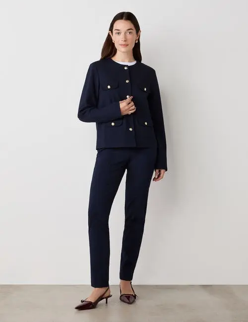 FINERY LONDON Imogen Ponte Jersey Jacket
