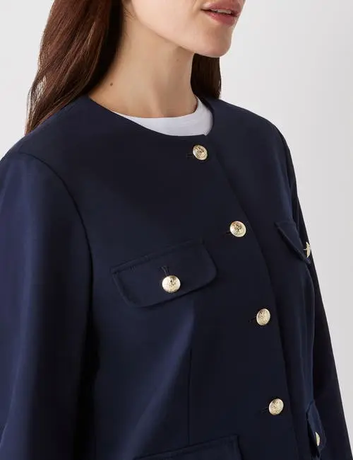 FINERY LONDON Imogen Ponte Jersey Jacket