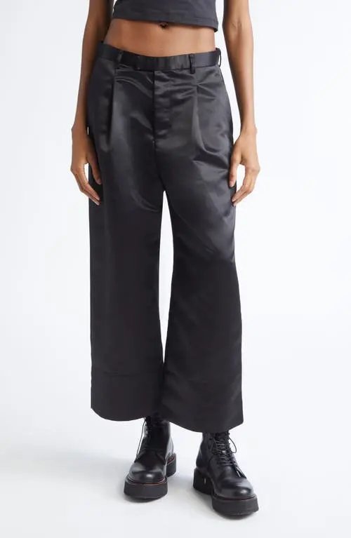 R13 Relaxed Pleated Crop Trousers