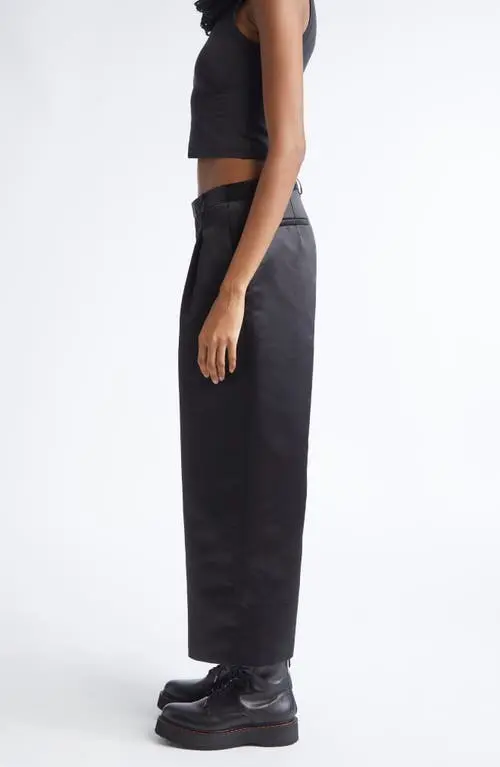 R13 Relaxed Pleated Crop Trousers