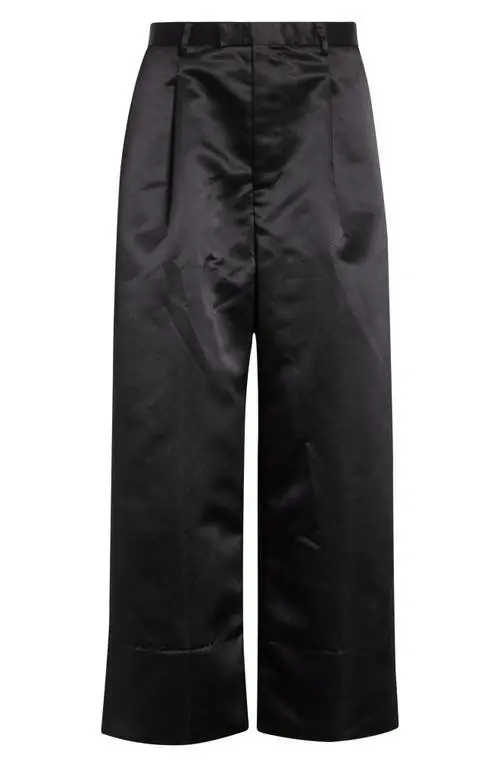 R13 Relaxed Pleated Crop Trousers