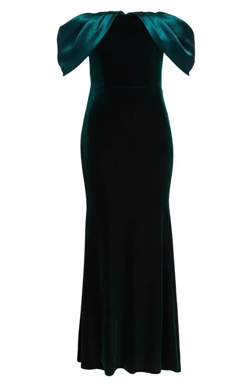 eliza j off the shoulder velvet dress Eliza J Women's Velvet Off-The-Shoulder Dress - Wine