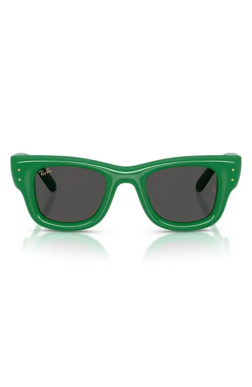 Ray-ban 47mm Square Sunglasses - Green/dark Grey