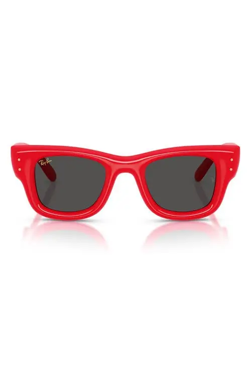 Ray-ban 47mm Square Sunglasses - Red/dark Grey