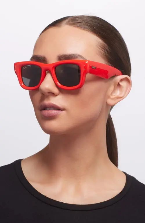 Ray-ban 47mm Square Sunglasses - Red/dark Grey