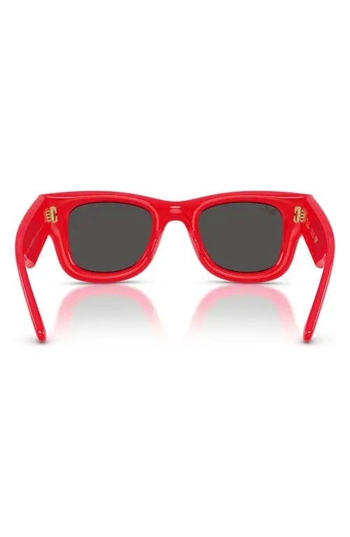 Ray-ban 47mm Square Sunglasses - Red/dark Grey