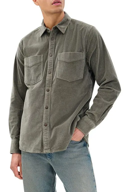 Rag & Bone Cpo Corduroy Overshirt - Dark Green