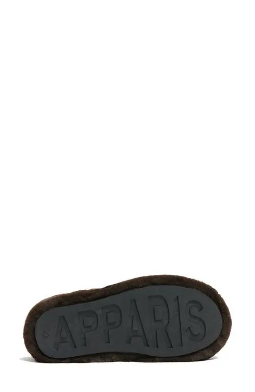 Apparis Misha Faux-fur Slipper - Espresso