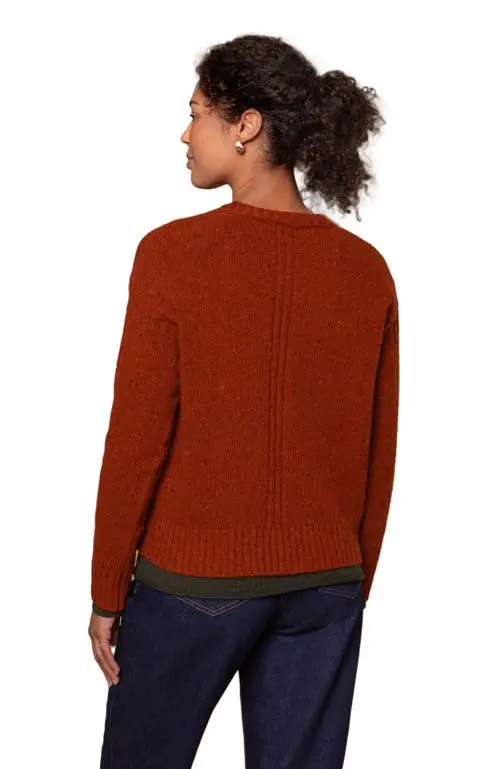 CELTIC & CO. Donegal Wool Boxy V-neck Cardigan