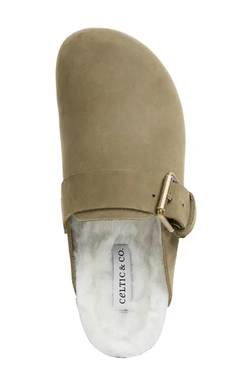 CELTIC & CO. Sheep Lined Clogs With Strap Detail