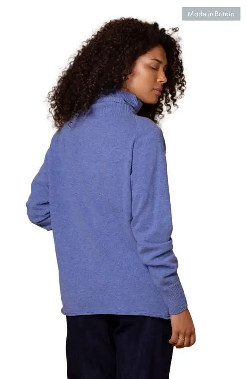 CELTIC & CO. Geelong Slouch Turtleneck Sweater - Cornflower