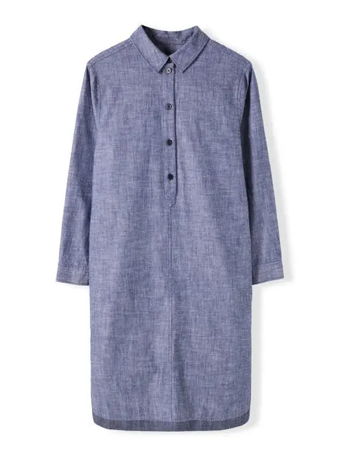 CELTIC & CO. Chambray Knee-length Shirt Dress