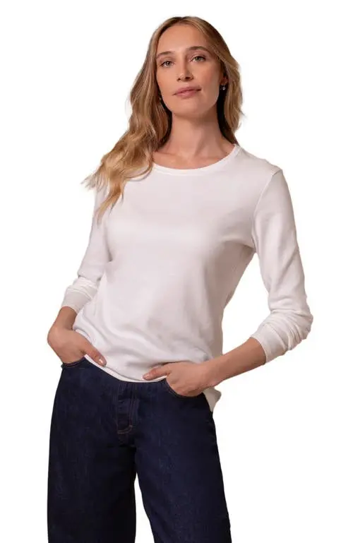 CELTIC & CO. Long Sleeve Crew Neck T-shirt - Chalk