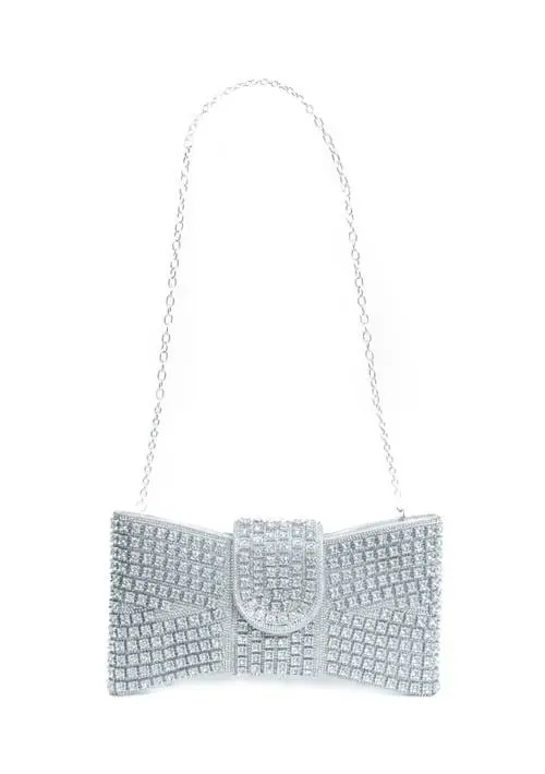 LAUREN LORRAINE Rhinestone Bow Bag